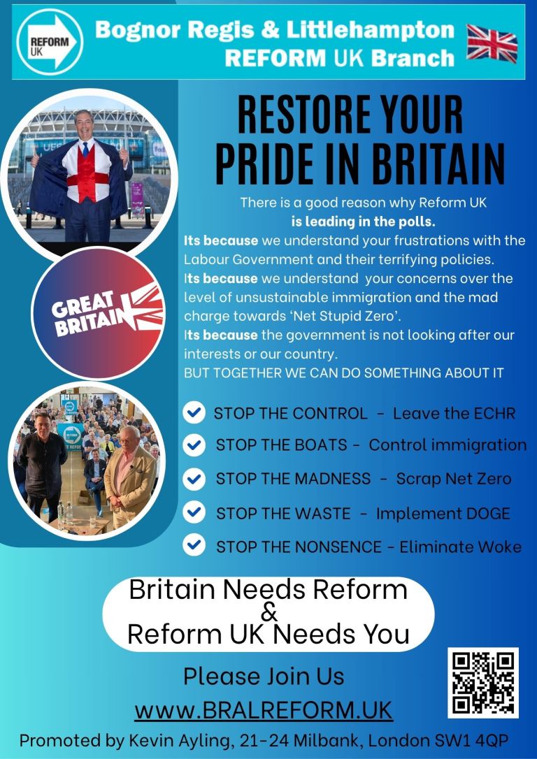 Reform UK – Bognor Regis & Littlehampton Reform UK Branch